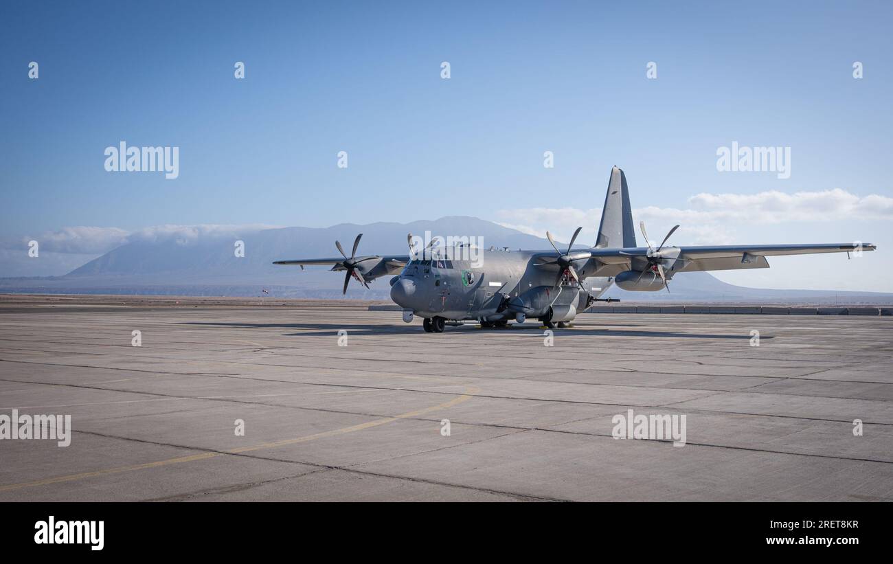 An AC-130J Ghostrider from the 73rd Special Operations Squadron sits on ...