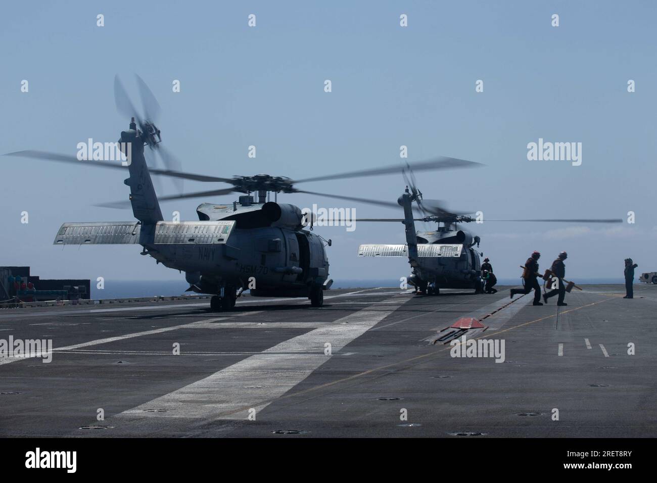 MH-60R Sea Hawks, both attached to the "Spartans" of Helicopter ...
