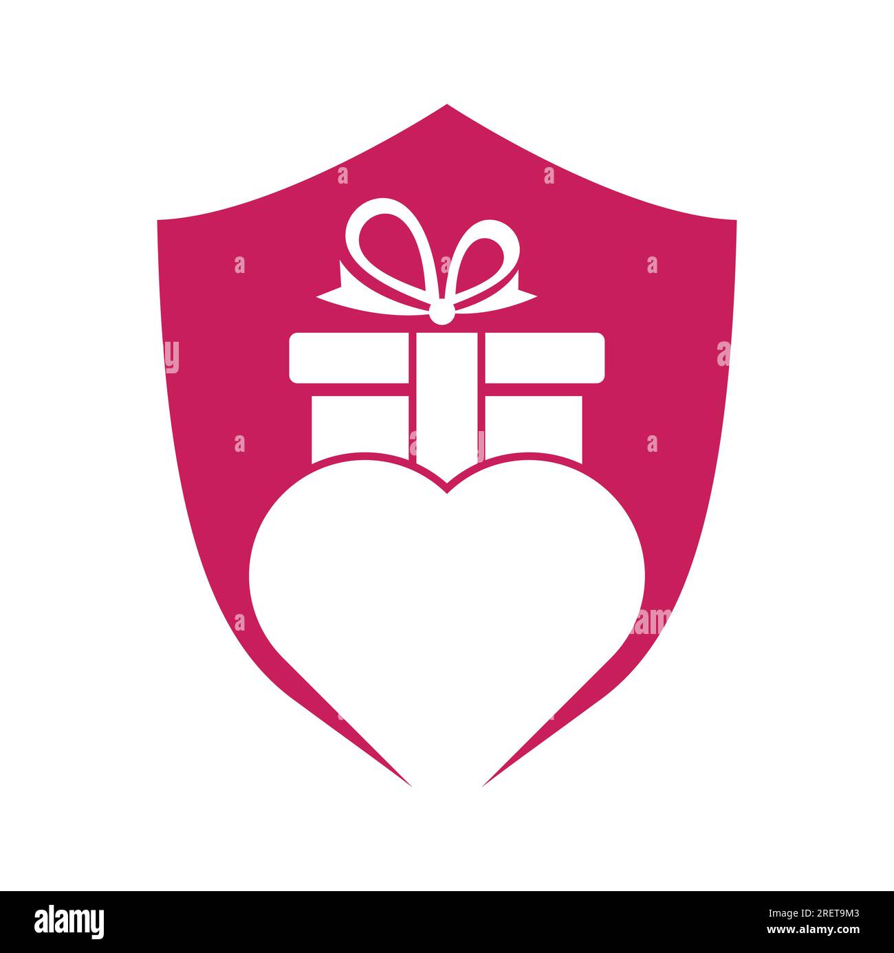 Love Gift Logo Vector Symbol Icon Design. Heart gift logo vector icon ...