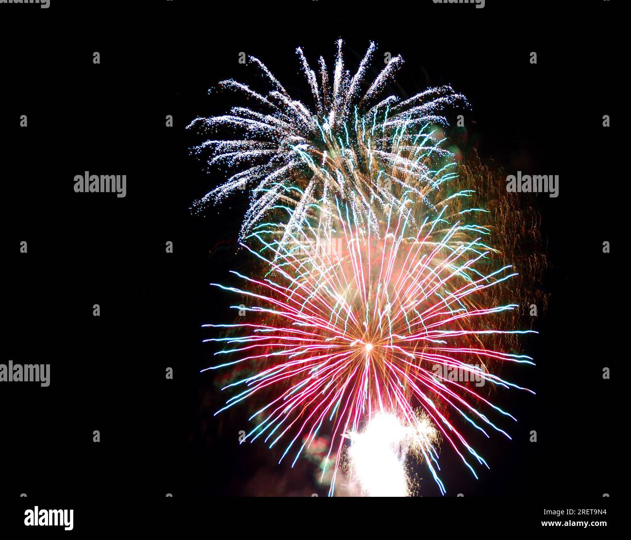 Colorful fireworks display Stock Photo - Alamy