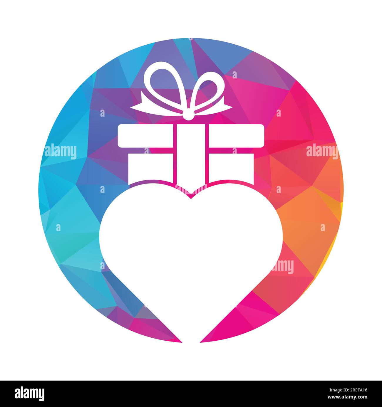 Love Gift Logo Vector Symbol Icon Design. Heart gift logo vector icon ...