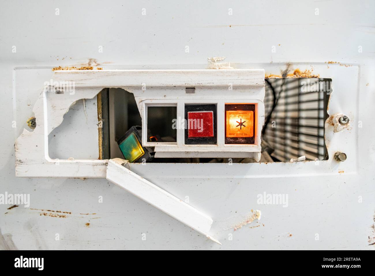 Defective electrical equipment Accident risk electric shock Stock Photo ...