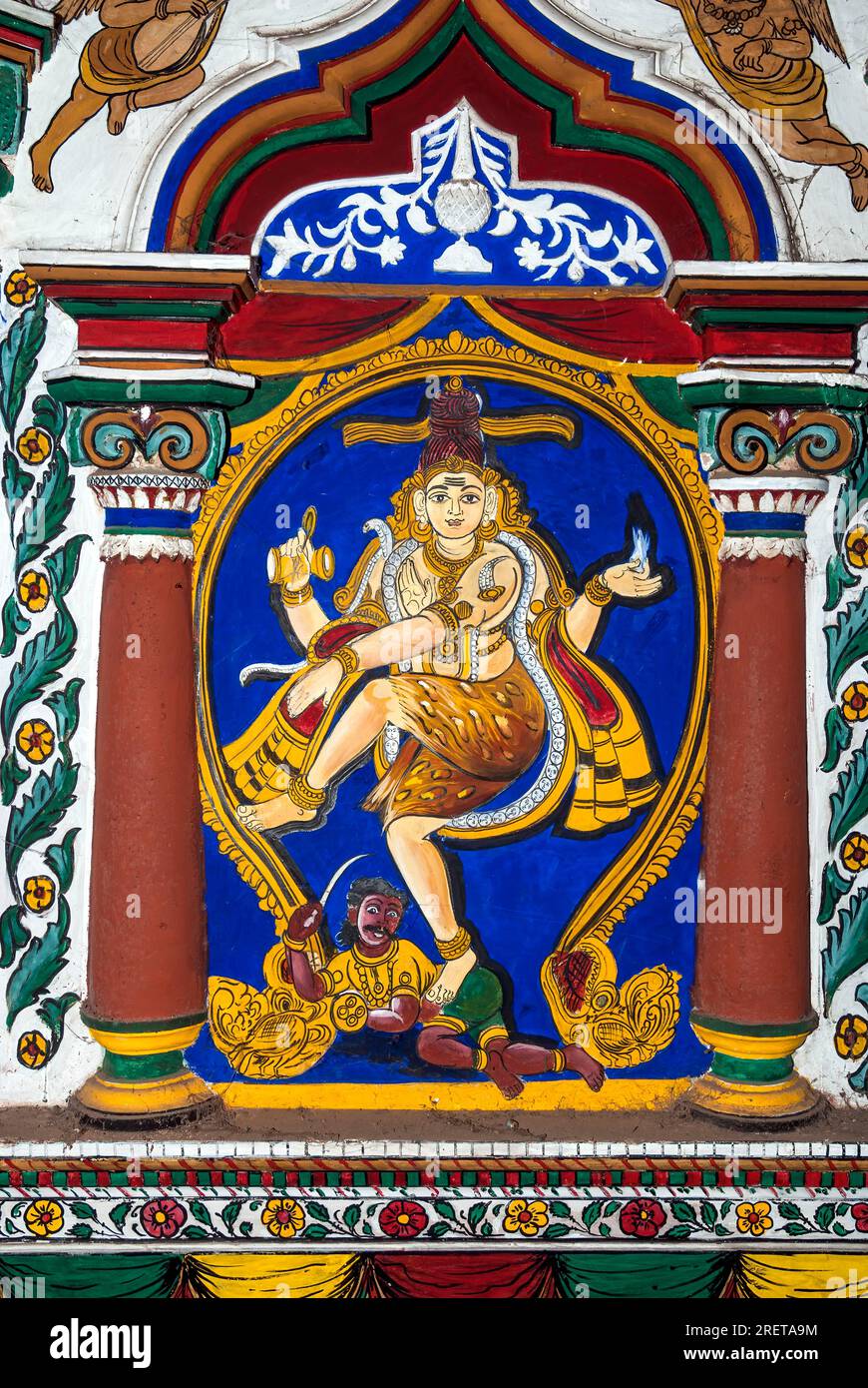 Natarajar Nataraja, painted strucco work in Sri Karpaga Vinayakar ...