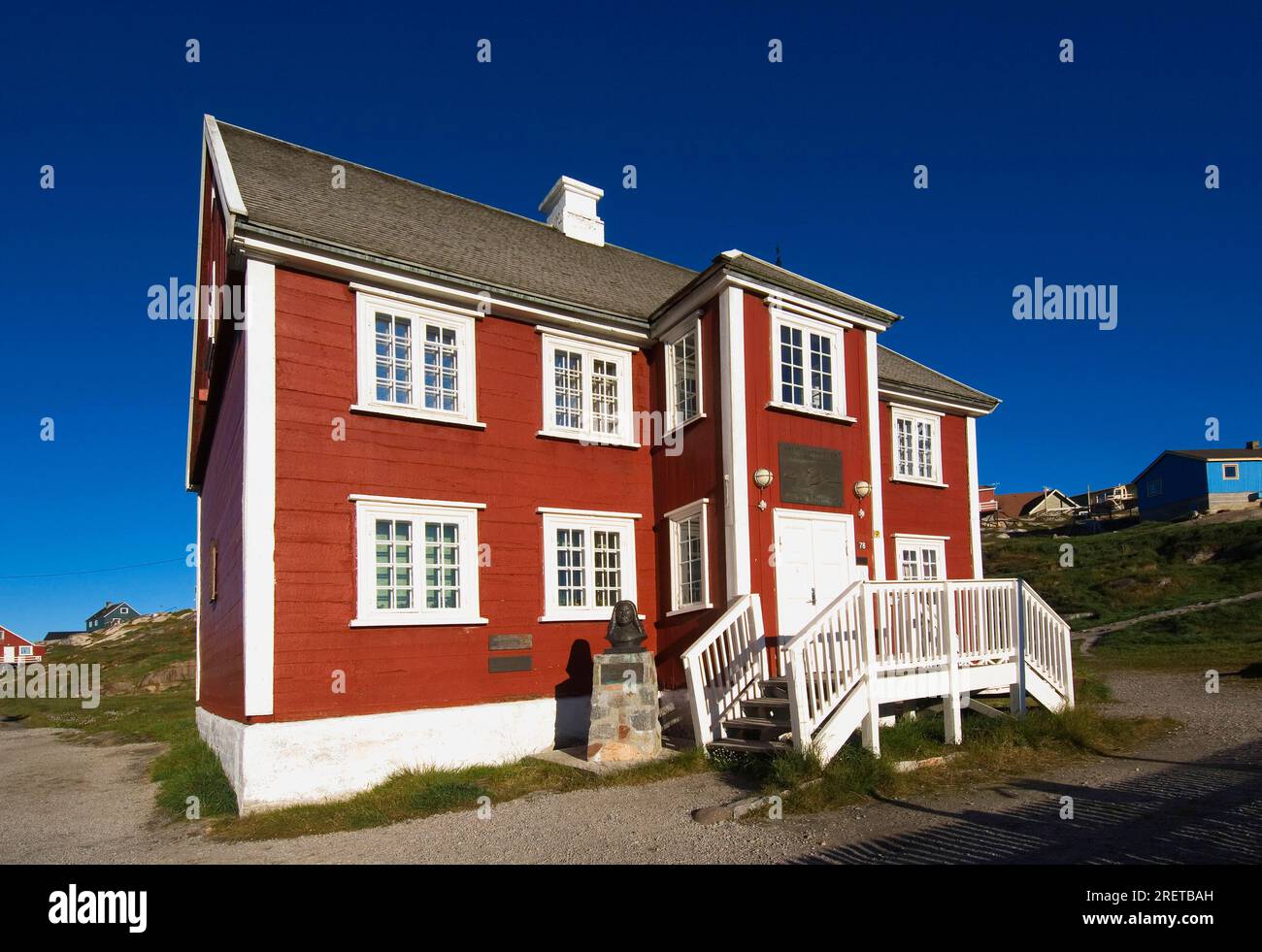 Birthplace of Knud Rasmussen, Ilulissat, Jakobshavn, Greenland Stock ...