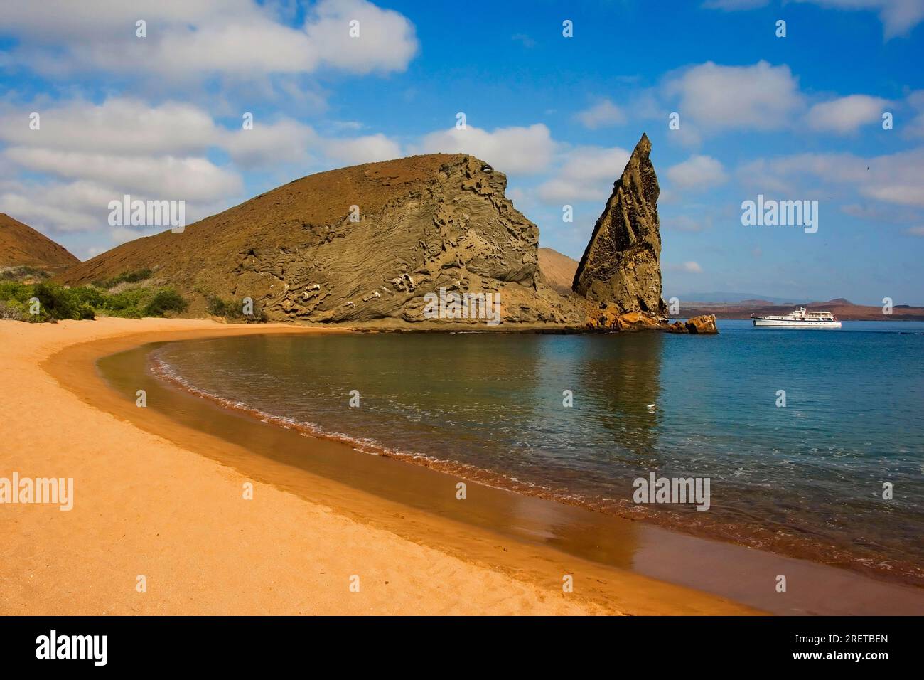Pinnacle Rock, Bartolome Island, Galapagos Islands, Ecuador Stock Photo ...