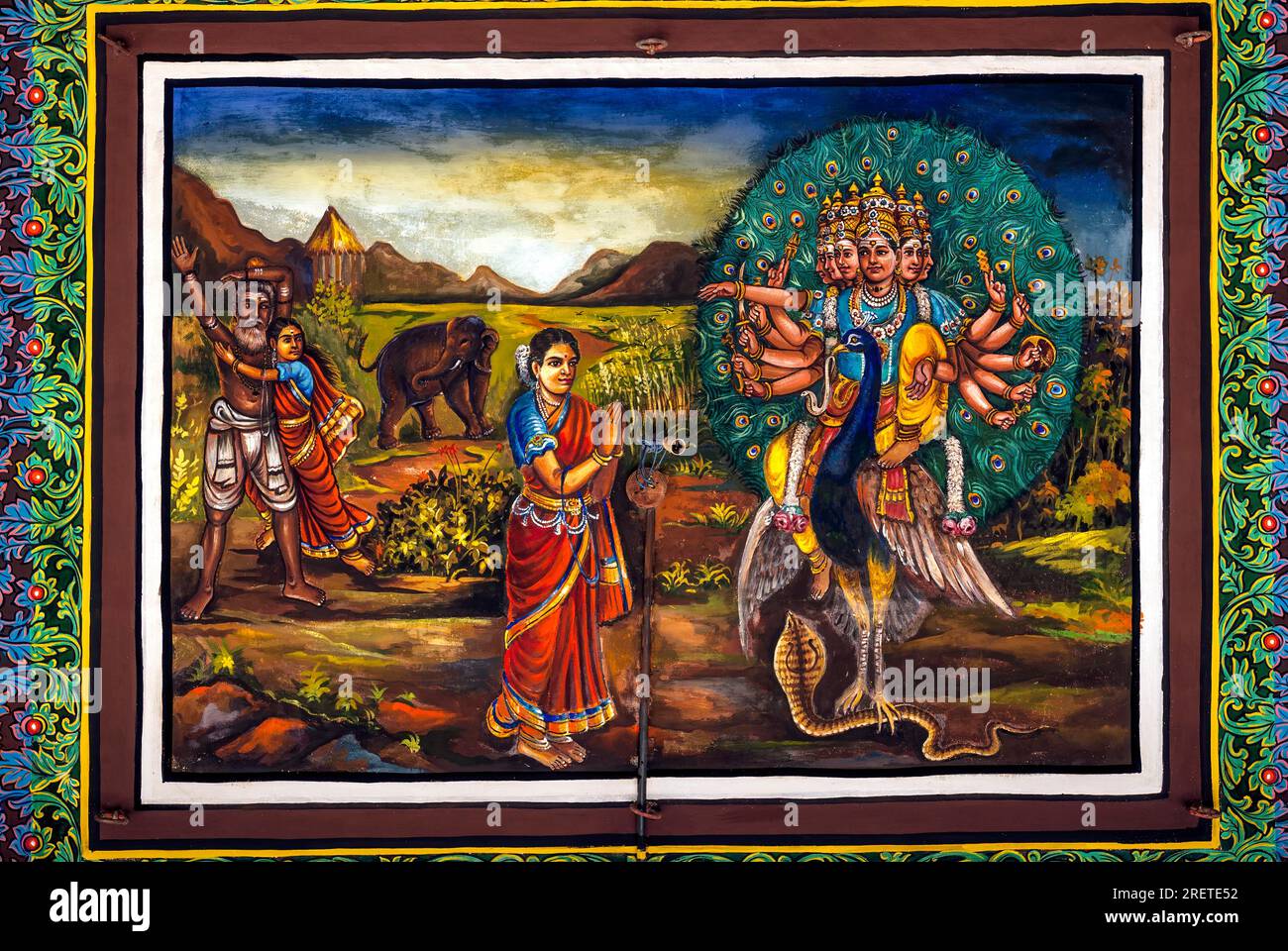 Wall painting peacock hi-res stock photography and images - Alamy