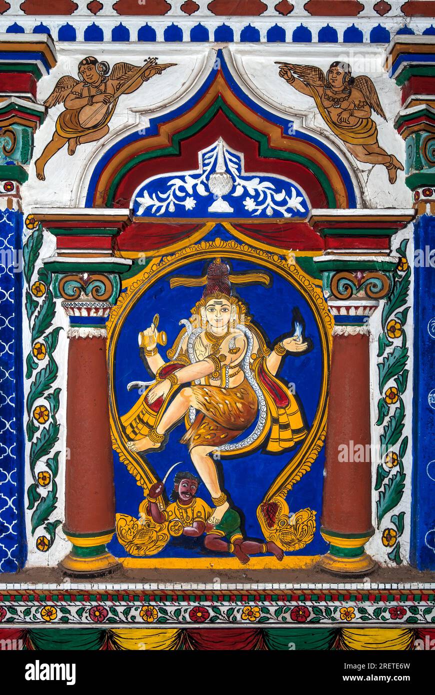 Natarajar Nataraja, painted strucco work in Sri Karpaga Vinayakar ...