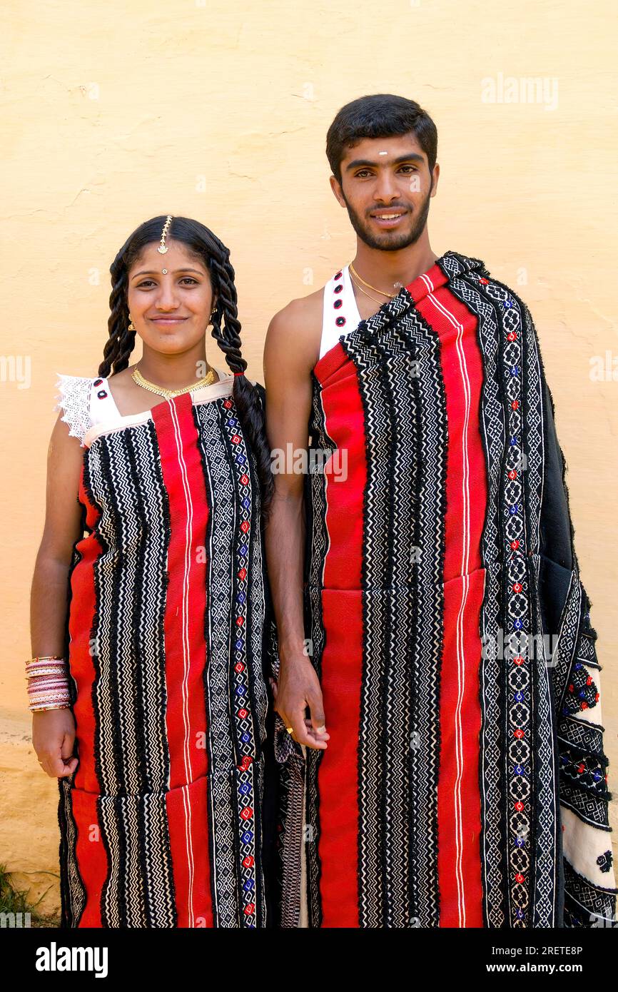 Toda Bride and Bridegroom, Nilgiris, Ooty Udhagamandalam, Tamil Nadu ...