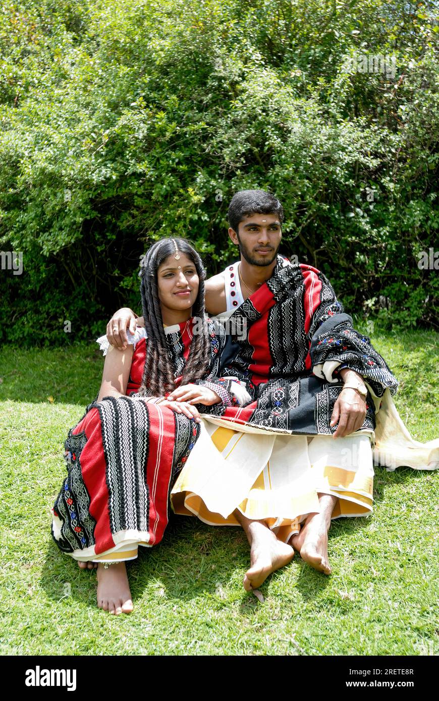 Toda Bride and Bridegroom, Nilgiris, Ooty Udhagamandalam, Tamil Nadu ...