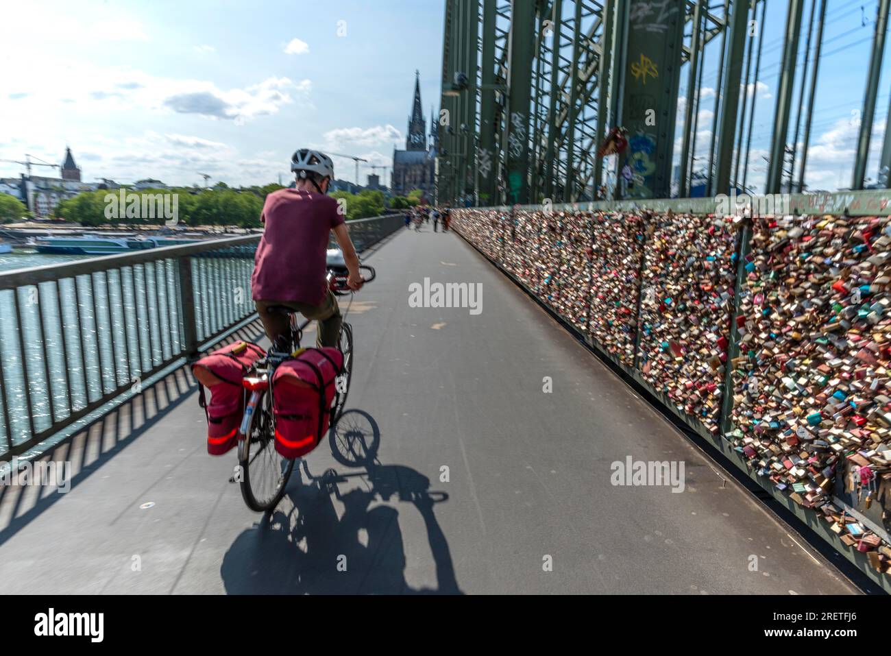 Cycling from a first-person perspective on a shared footpath and cycle ...