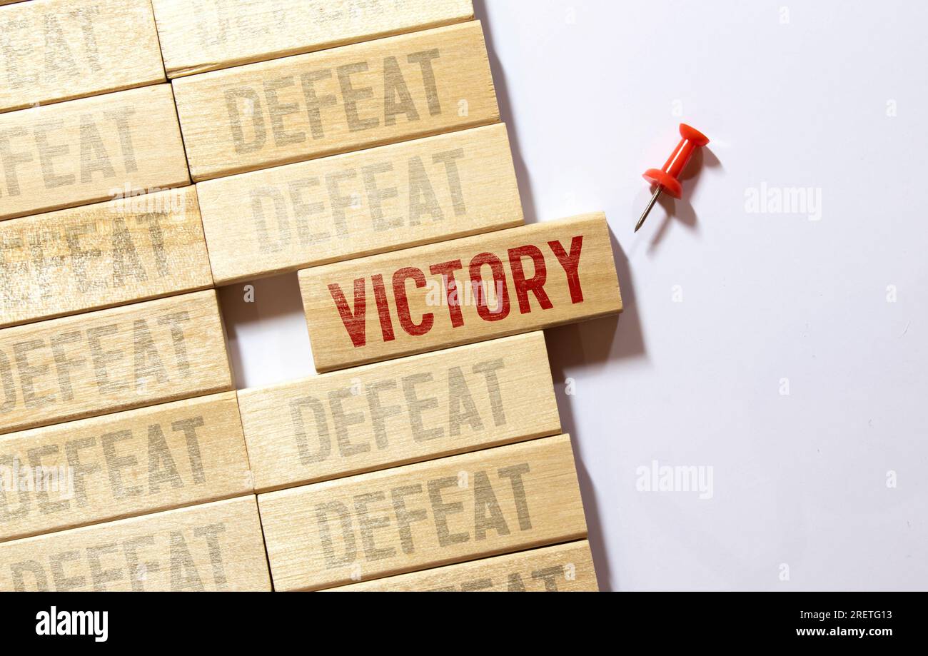 Defeat into victory sign hi-res stock photography and images - Alamy