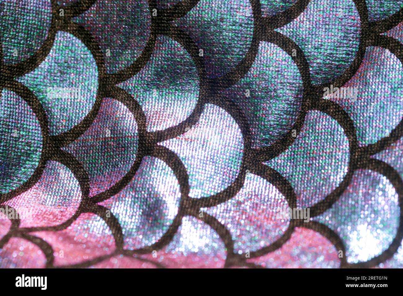 Mermaid tail pattern, close up. Sparkle spandex fish skin texture ...