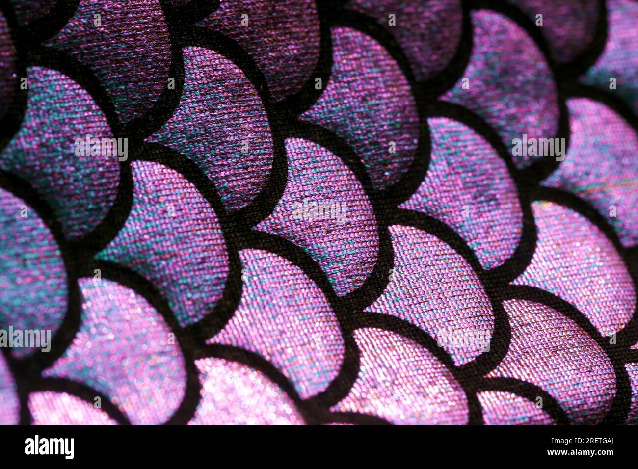 Mermaid tail pattern, close up. Sparkle spandex fish skin texture ...