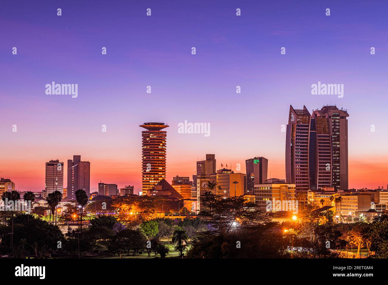 Nairobi Cityscape Capital City Of Kenya Modern Skyscrapers Skyline ...