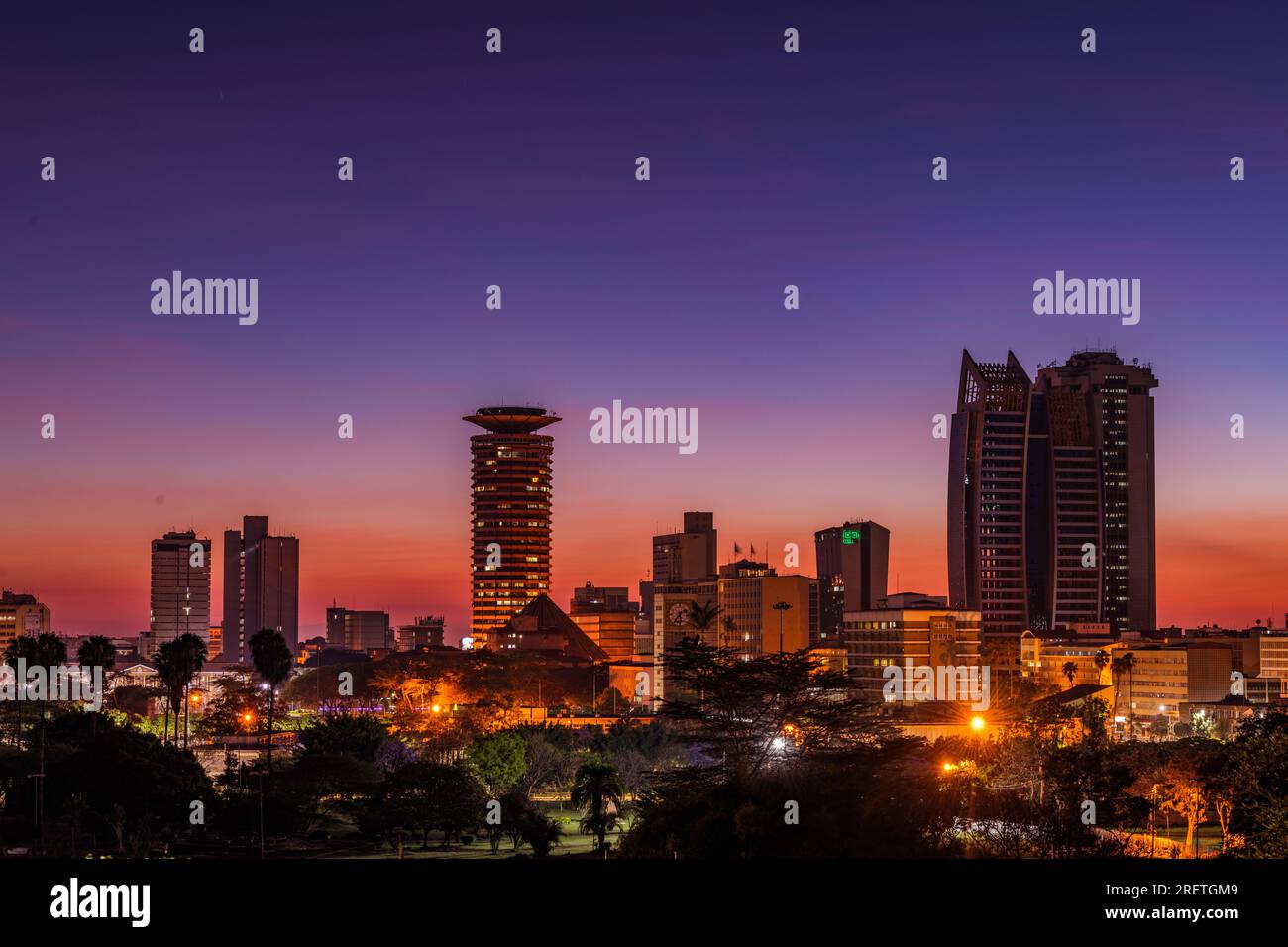 Nairobi Cityscape Capital City Of Kenya Modern Skyscrapers Skyline ...