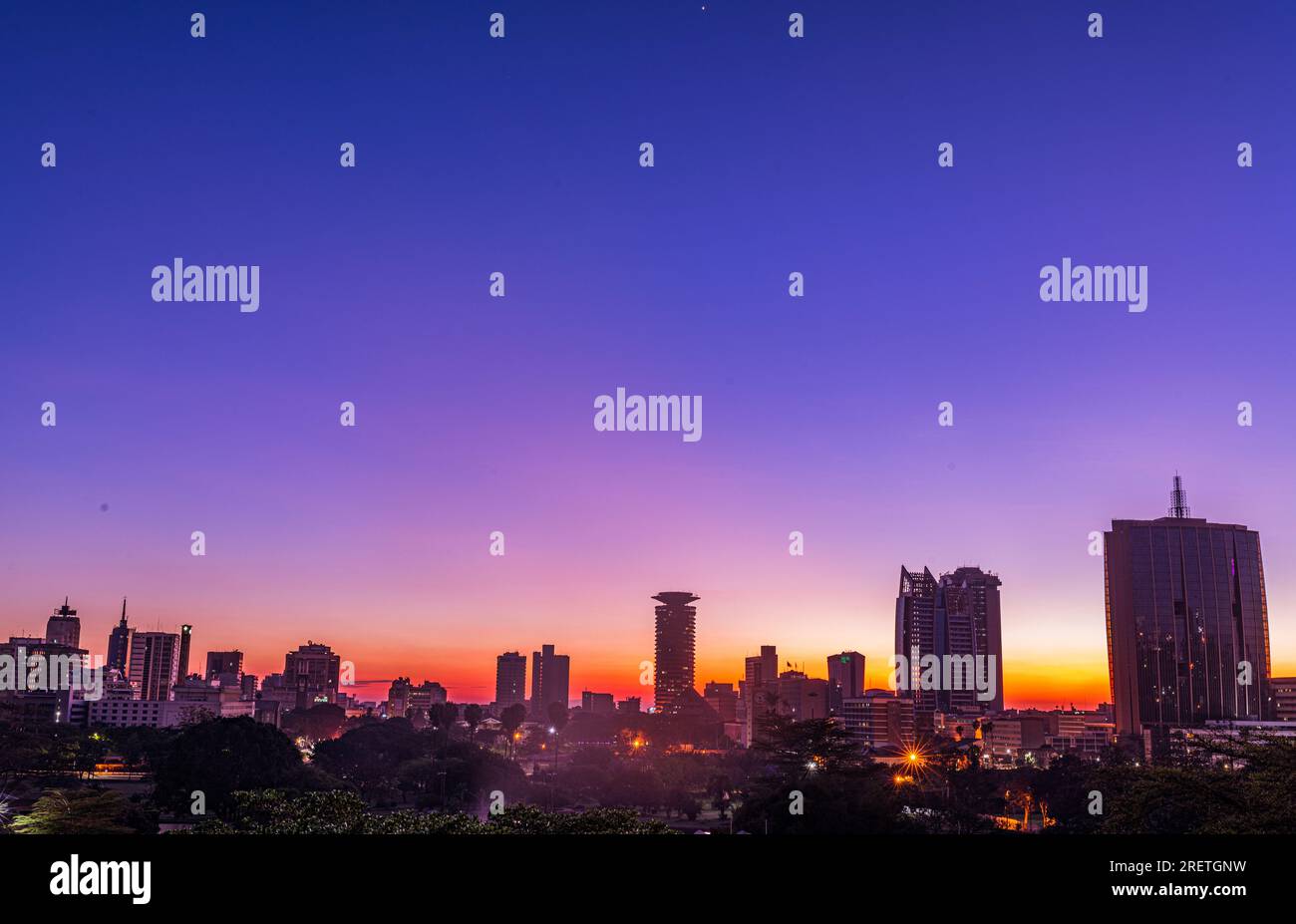Nairobi Cityscape Capital City Of Kenya Modern Skyscrapers Skyline ...