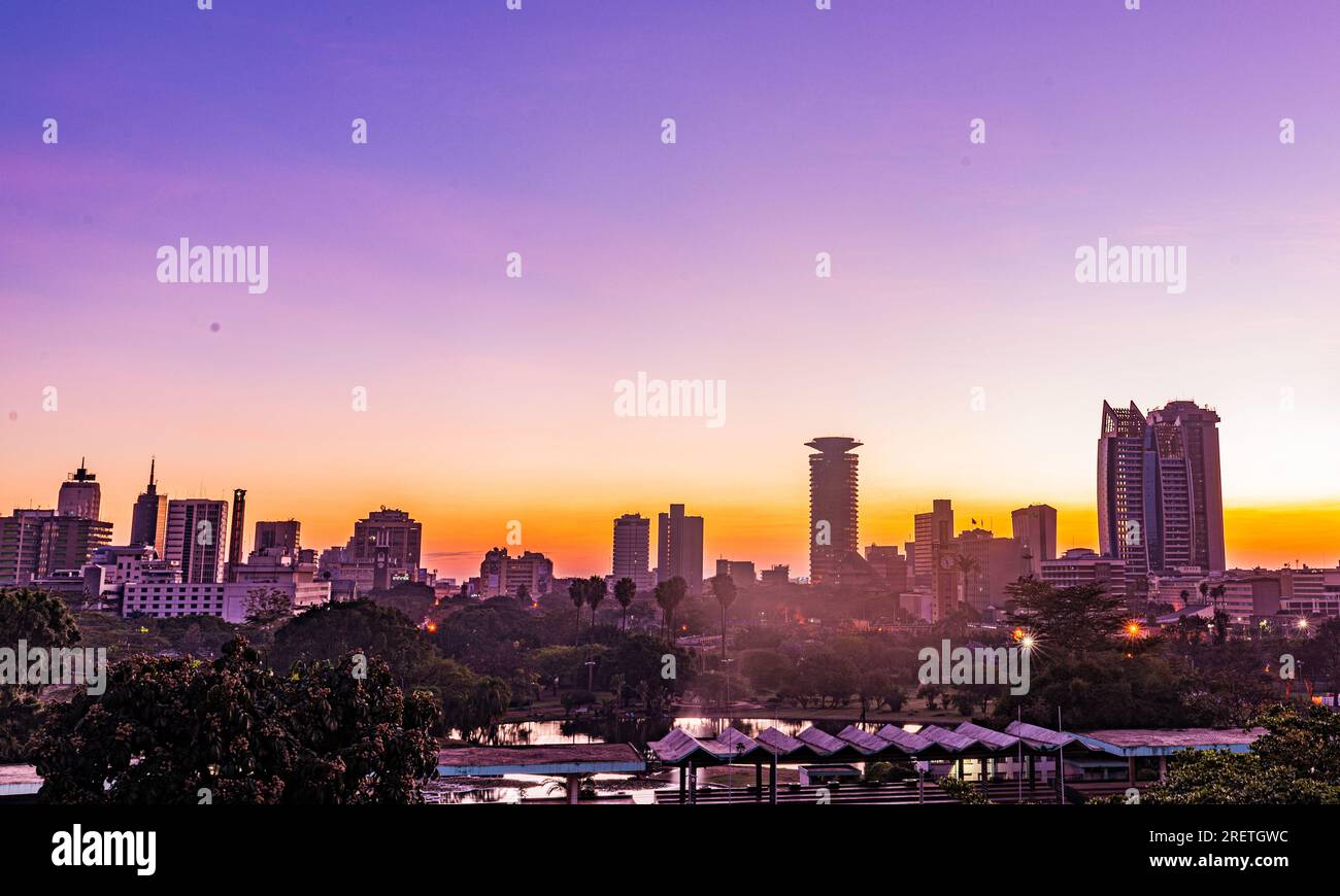 Nairobi Cityscape Capital City Of Kenya Modern Skyscrapers Skyline ...