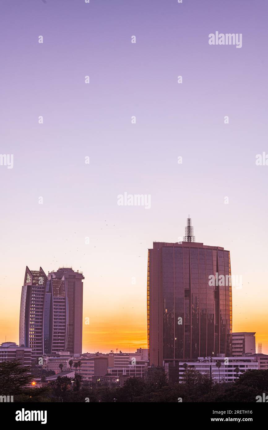 Nairobi Cityscape Capital City Of Kenya Modern Skyscrapers Skyline ...