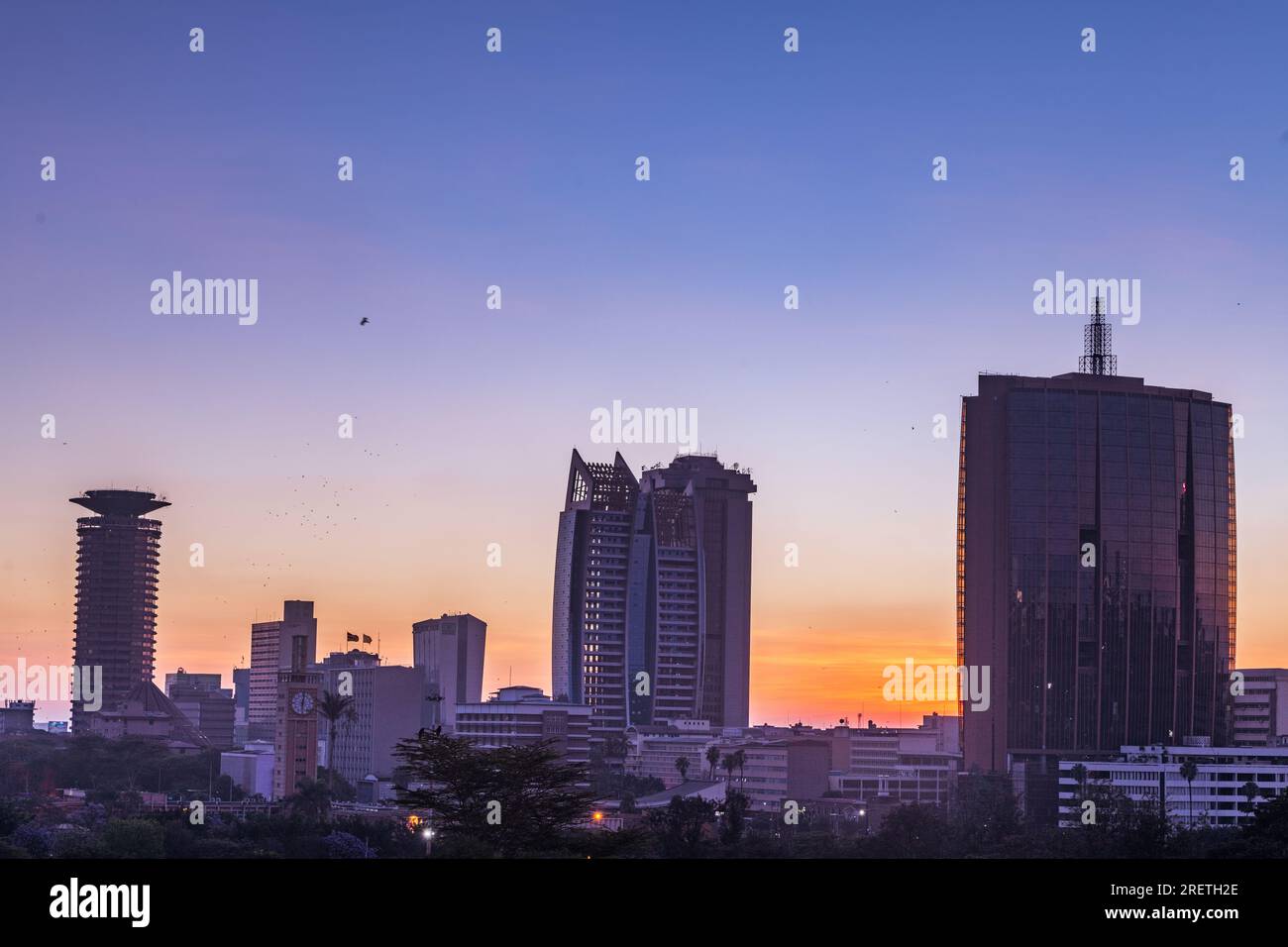 Nairobi Cityscape Capital City Of Kenya Modern Skyscrapers Skyline ...