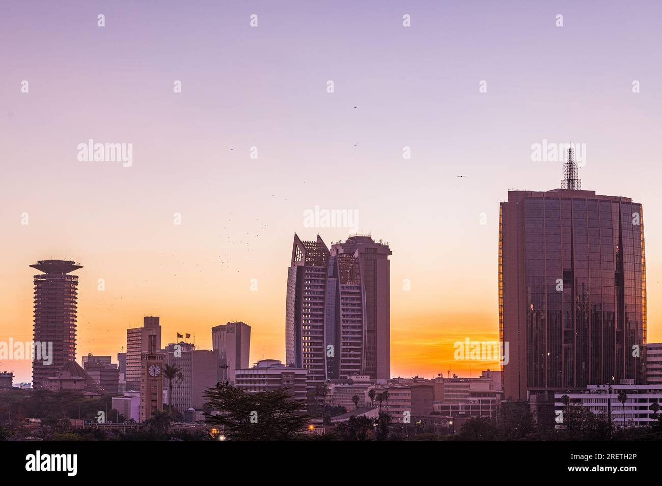 Nairobi Cityscape Capital City Of Kenya Modern Skyscrapers Skyline ...