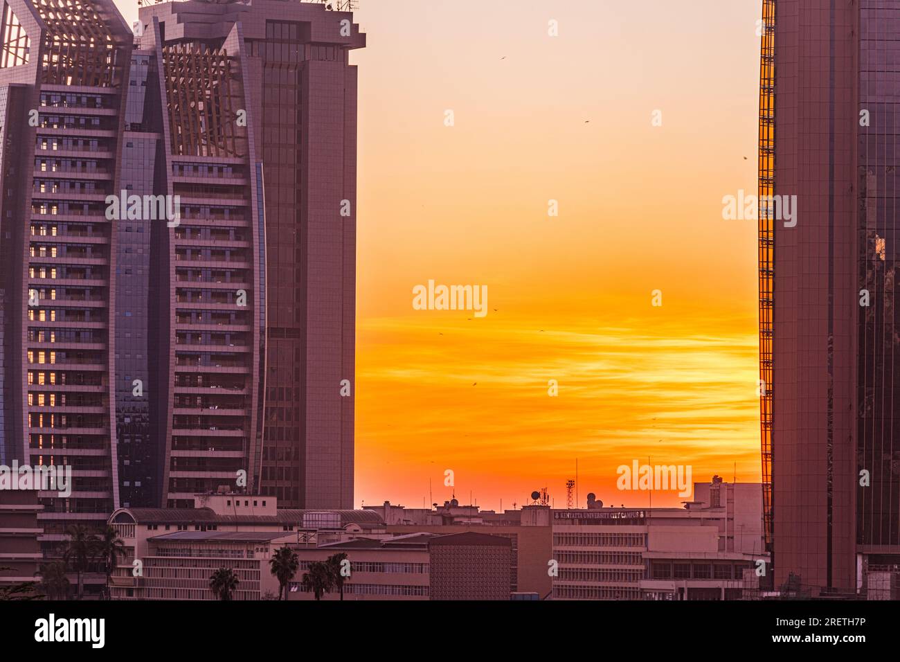 Nairobi Cityscape Capital City Of Kenya Modern Skyscrapers Skyline ...