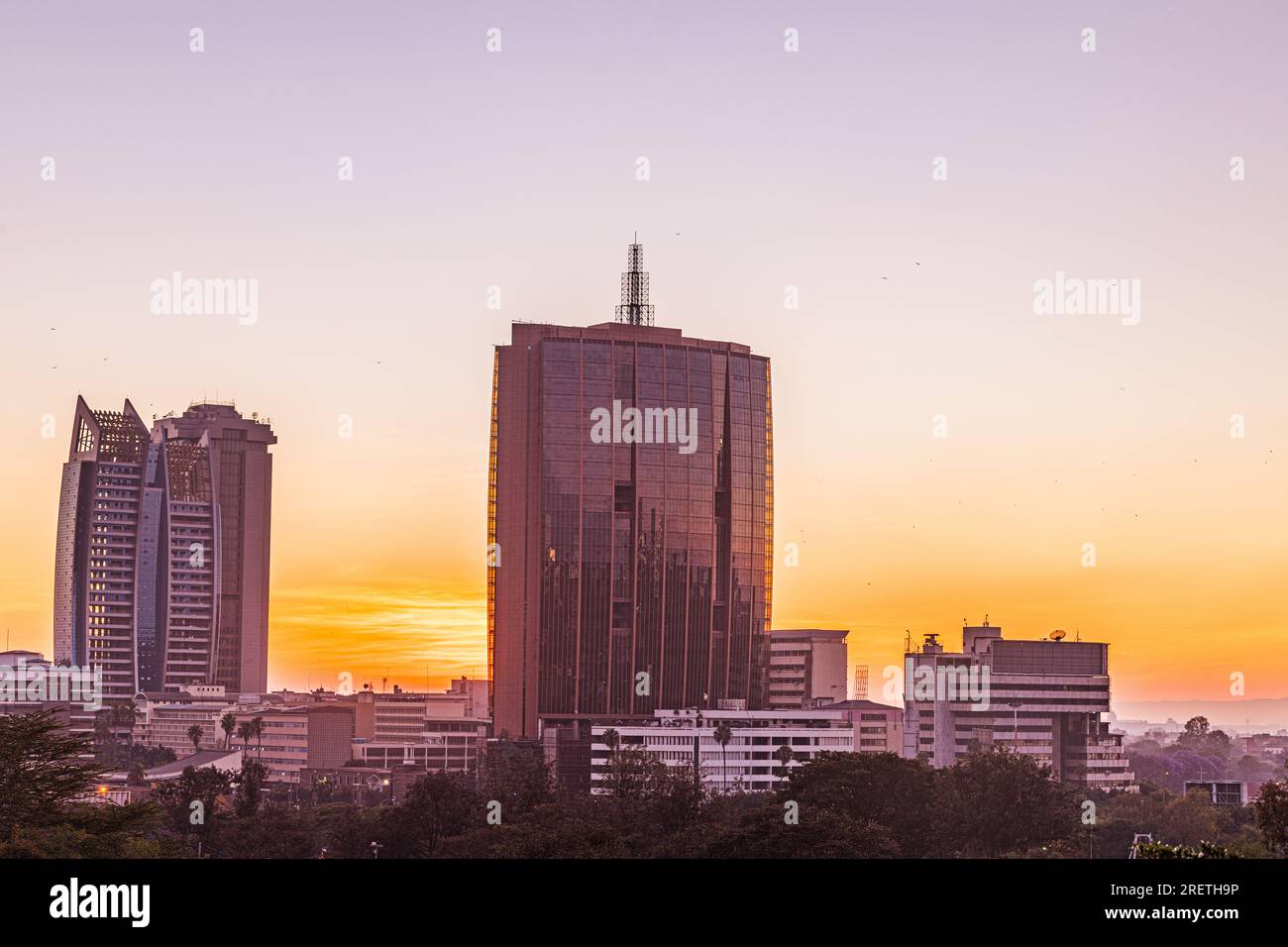 Nairobi Cityscape Capital City Of Kenya Modern Skyscrapers Skyline ...