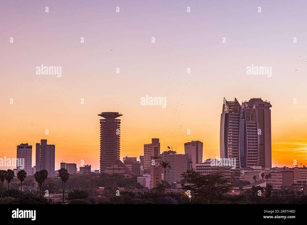 Nairobi Cityscape Capital City Of Kenya Modern Skyscrapers Skyline ...