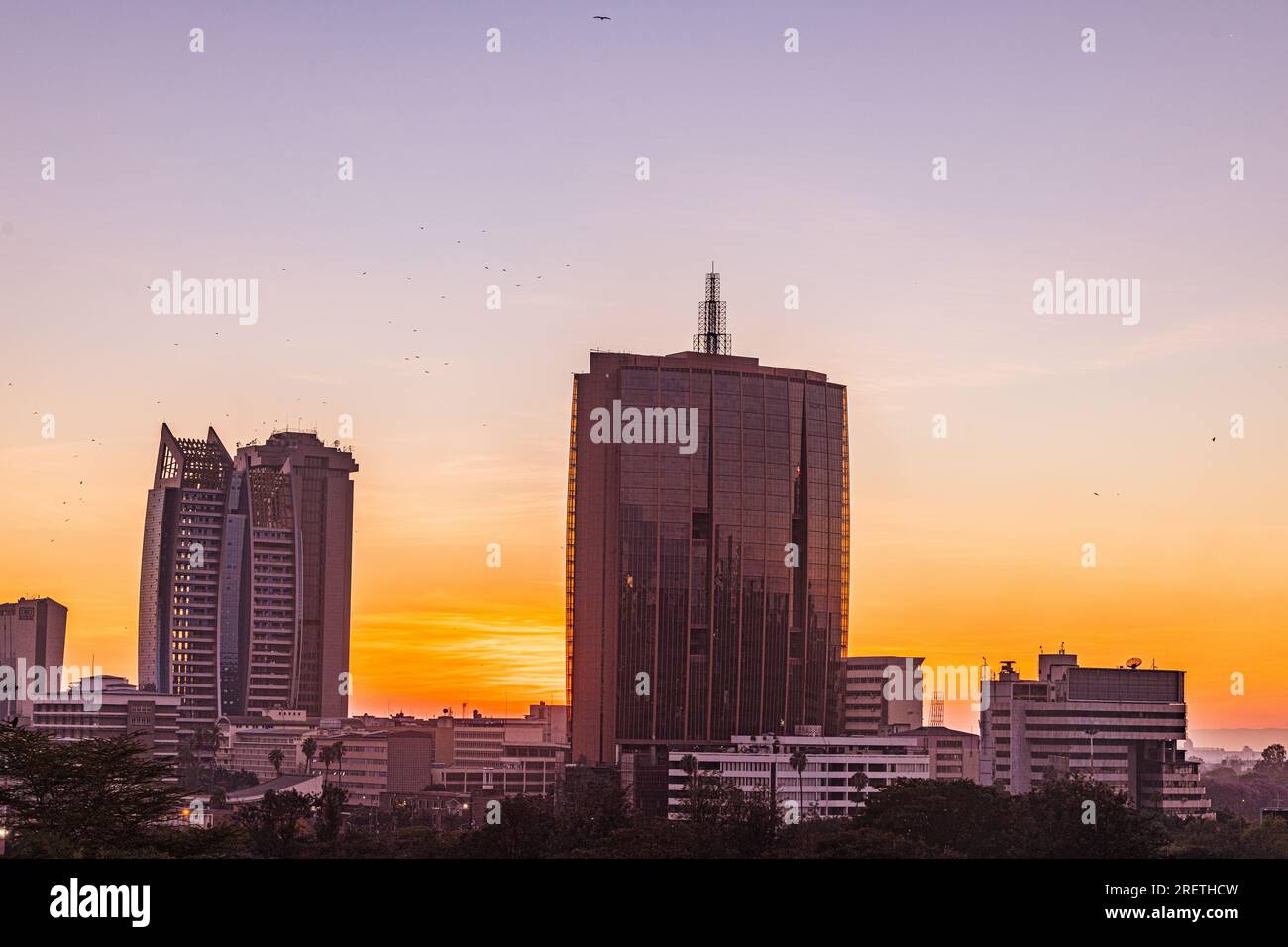 Nairobi Cityscape Capital City Of Kenya Modern Skyscrapers Skyline ...