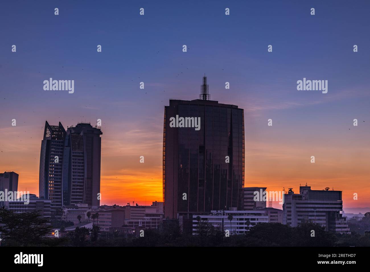 Nairobi Cityscape Capital City Of Kenya Modern Skyscrapers Skyline ...