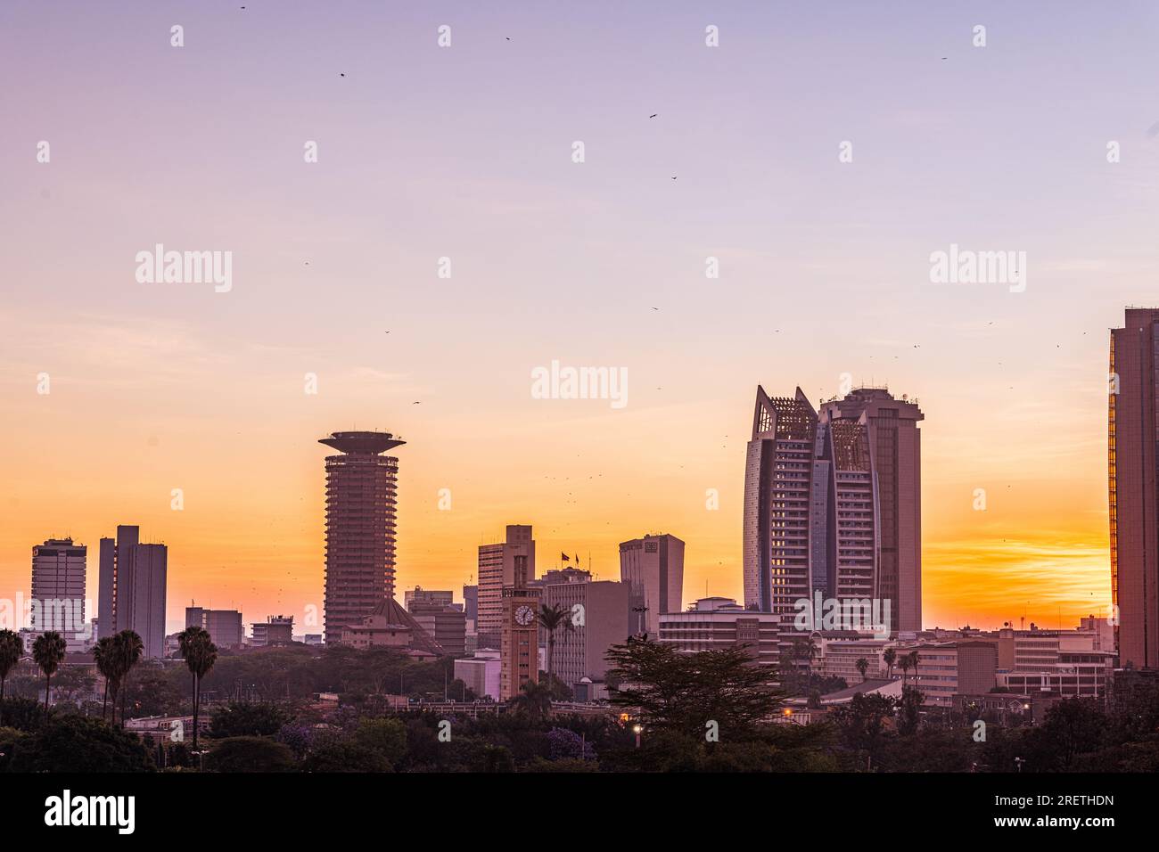 Nairobi Cityscape Capital City Of Kenya Modern Skyscrapers Skyline ...