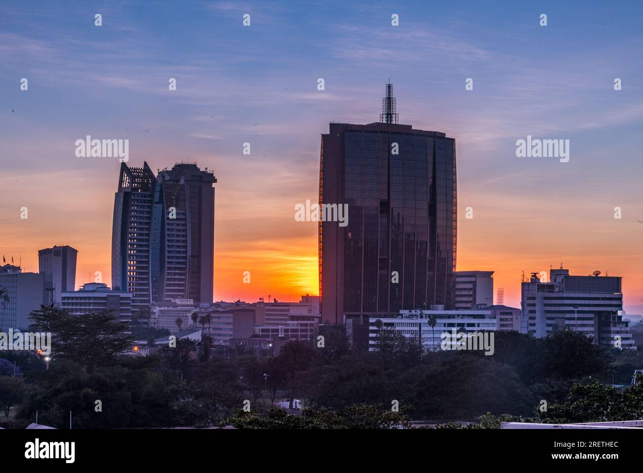 Nairobi Cityscape Capital City Of Kenya Modern Skyscrapers Skyline ...