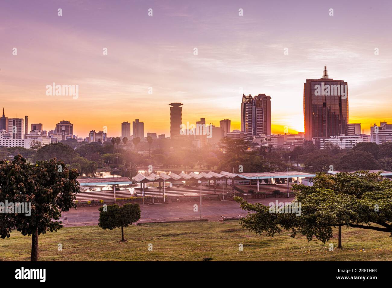 Nairobi Cityscape Capital City Of Kenya Modern Skyscrapers Skyline ...