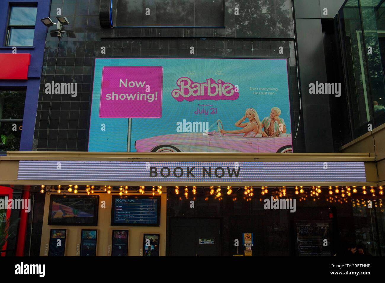 London, UK, 28 July 2023 Barbie and Oppenheimer open at the Odeon ...