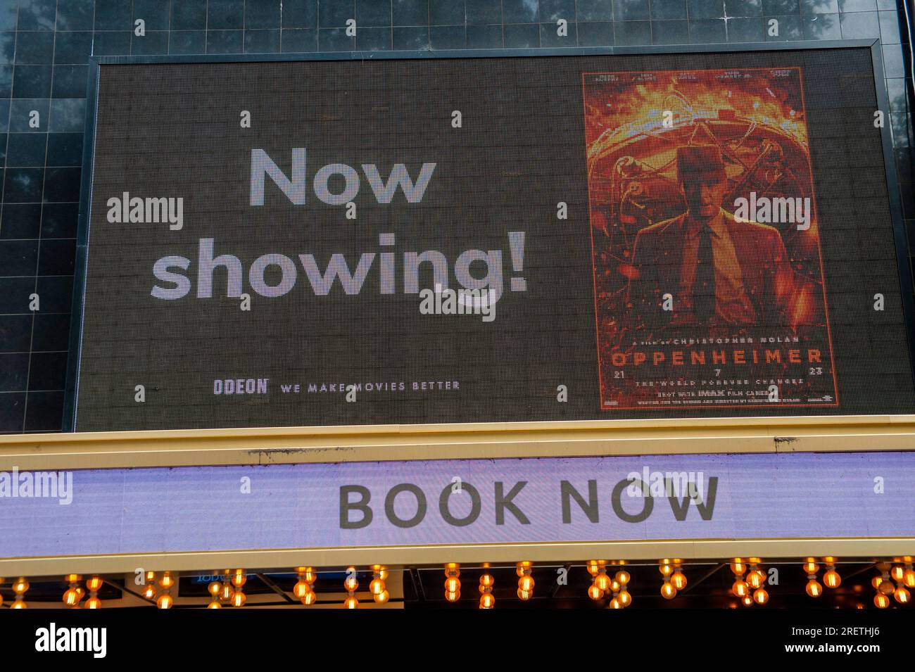 London, UK, 28 July 2023 Barbie and Oppenheimer open at the Odeon ...