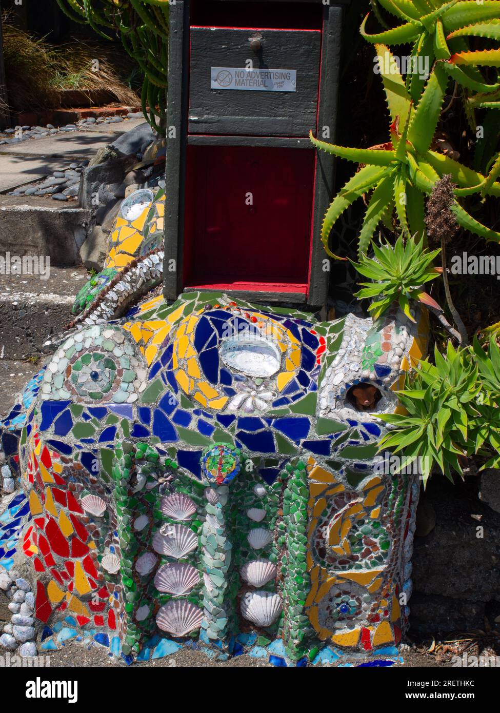 Artistic Ceramic Tiles Mailbox Stock Photo - Alamy