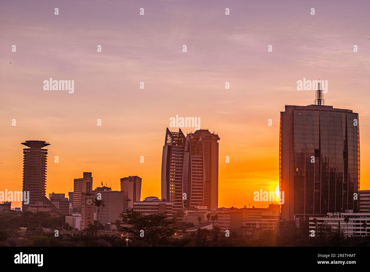 Nairobi Cityscape Capital City Of Kenya Modern Skyscrapers Skyline ...