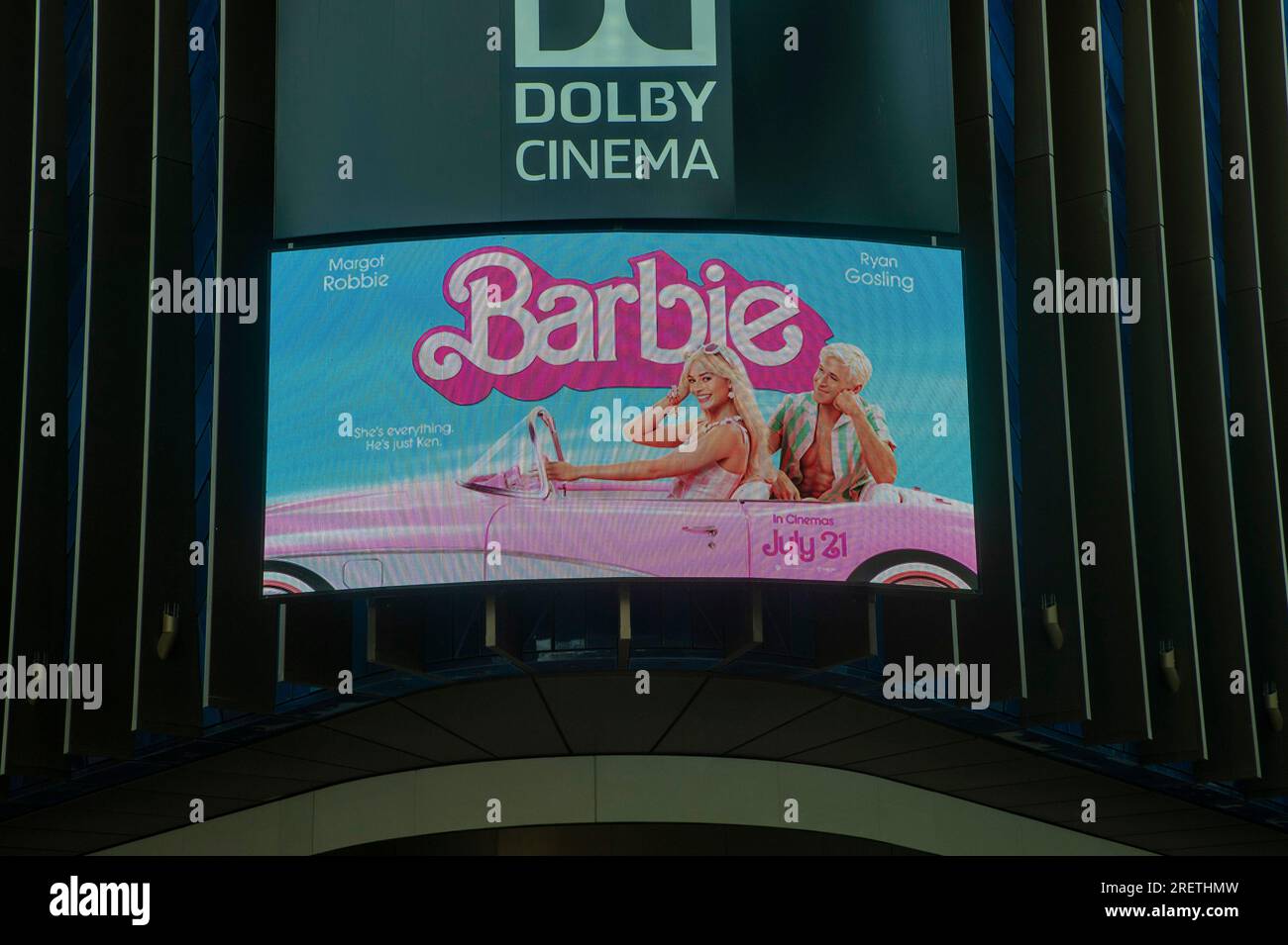 London, UK, 28 July 2023 Barbie and Oppenheimer open at the Odeon ...