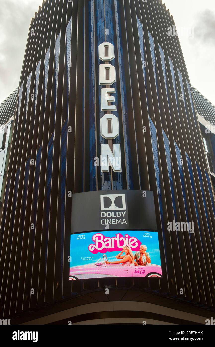 London, UK, 28 July 2023 Barbie and Oppenheimer open at the Odeon ...