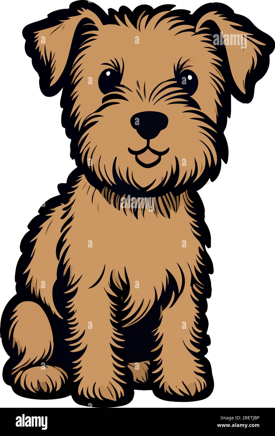 Awesome and lovely terrier dog vector art Stock Vector Image & Art - Alamy