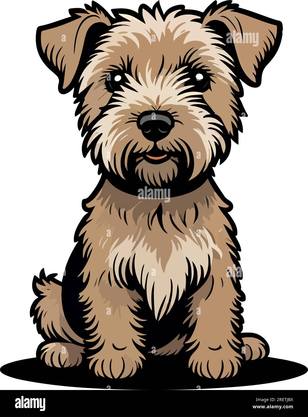 Beautiful and lovely terrier dog vector art Stock Vector Image & Art ...