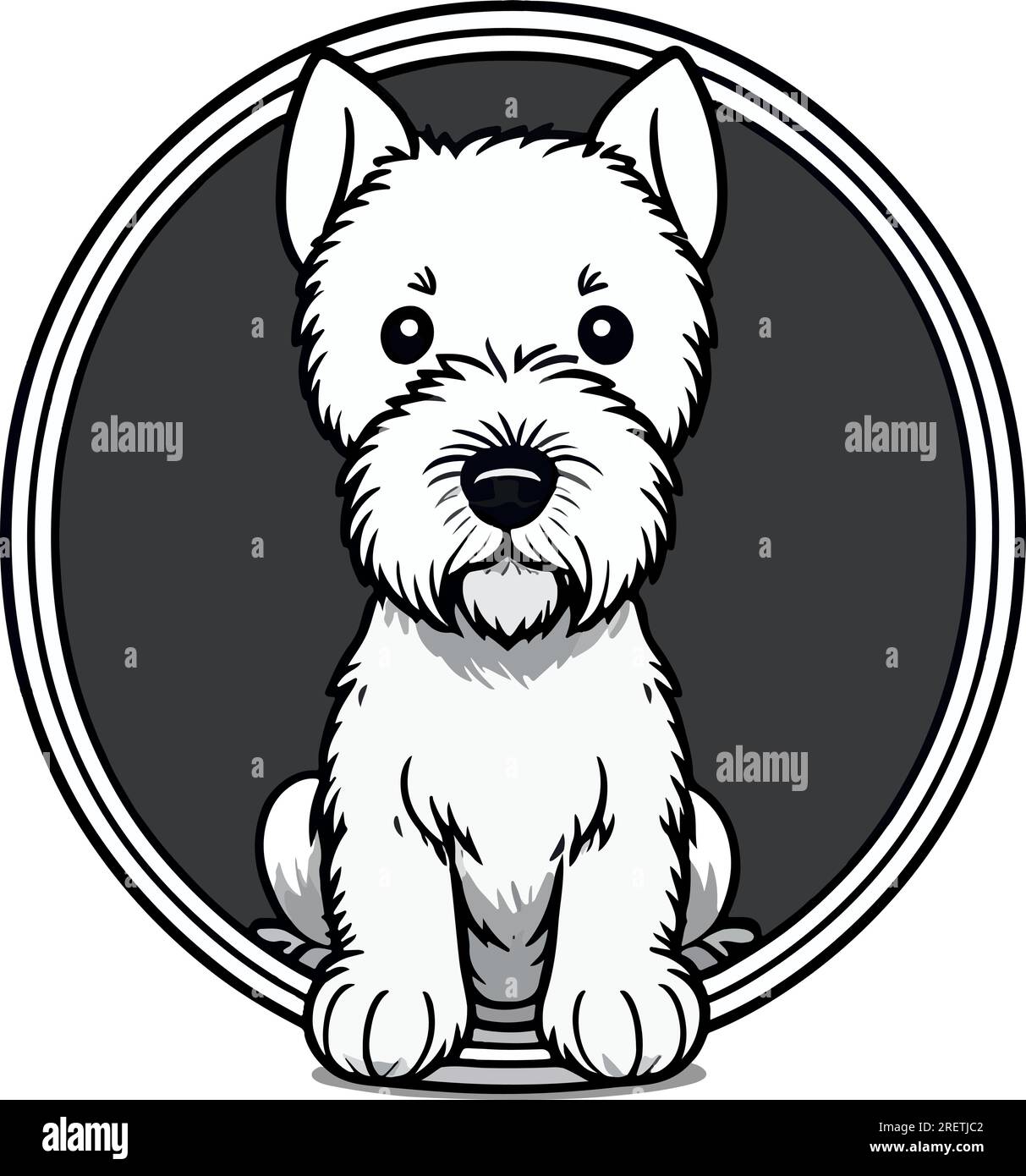 Fantastical and lovely terrier dog vector art Stock Vector Image & Art ...