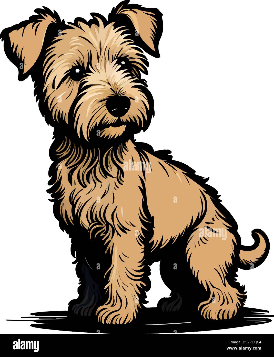Pretty and lovely terrier dog vector art Stock Vector Image & Art - Alamy