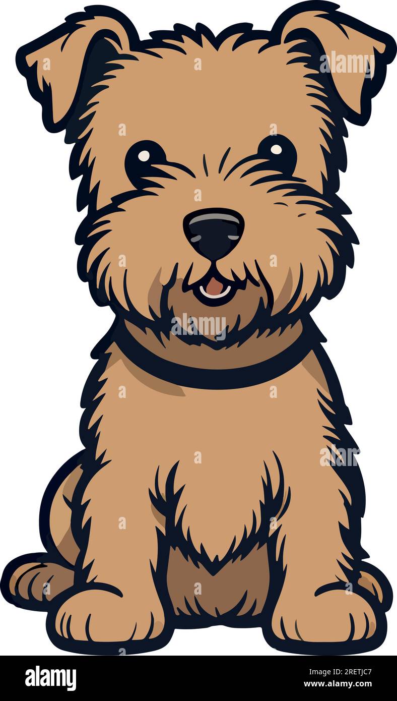 Gorgeous and lovely terrier dog vector art Stock Vector Image & Art - Alamy