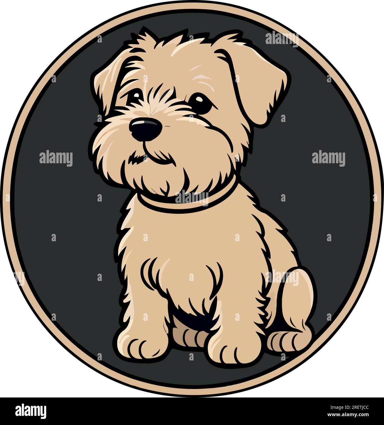 Amazing and lovely terrier dog vector art Stock Vector Image & Art - Alamy