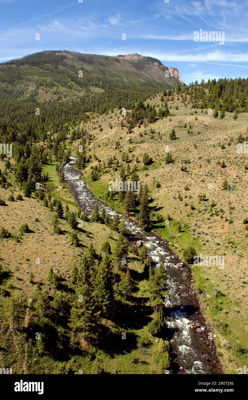 Yellowstone national park aerial hi-res stock photography and images ...