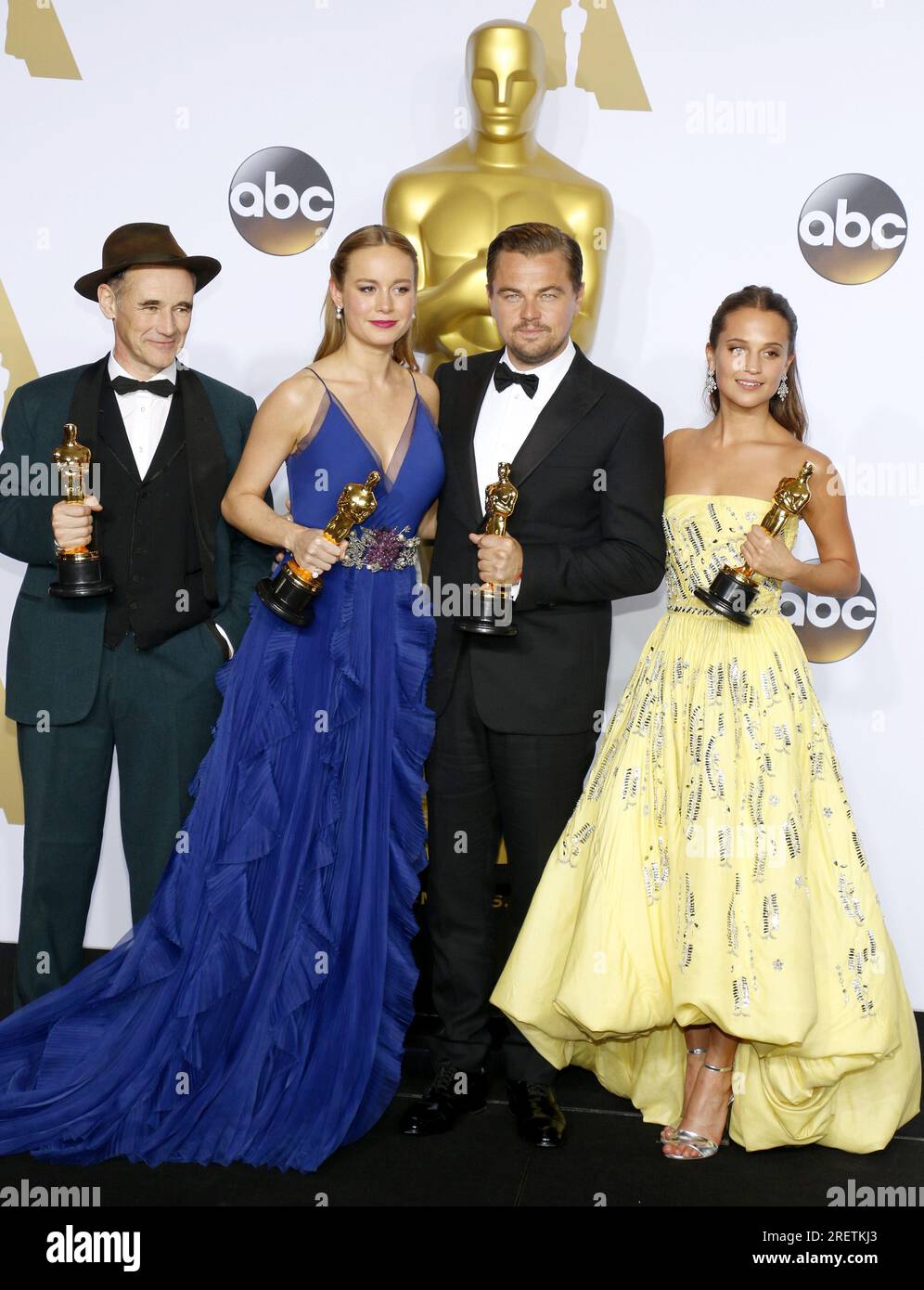 Mark Rylance, Brie Larson, Leonardo DiCaprio and Alicia Vikander at the ...
