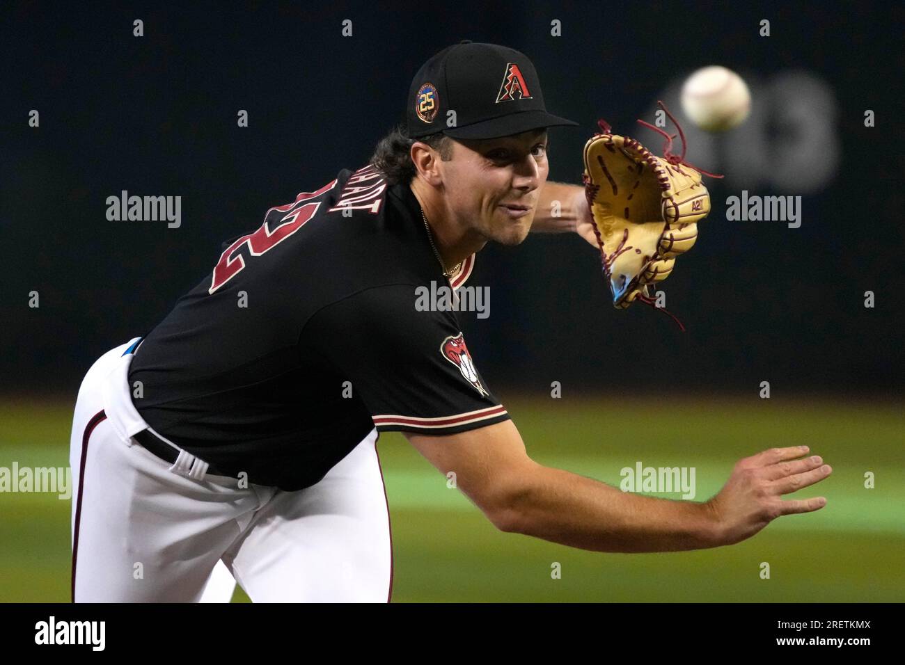 Arizona Diamondbacks pitcher Brandon Pfaadt throws to a Seattle ...