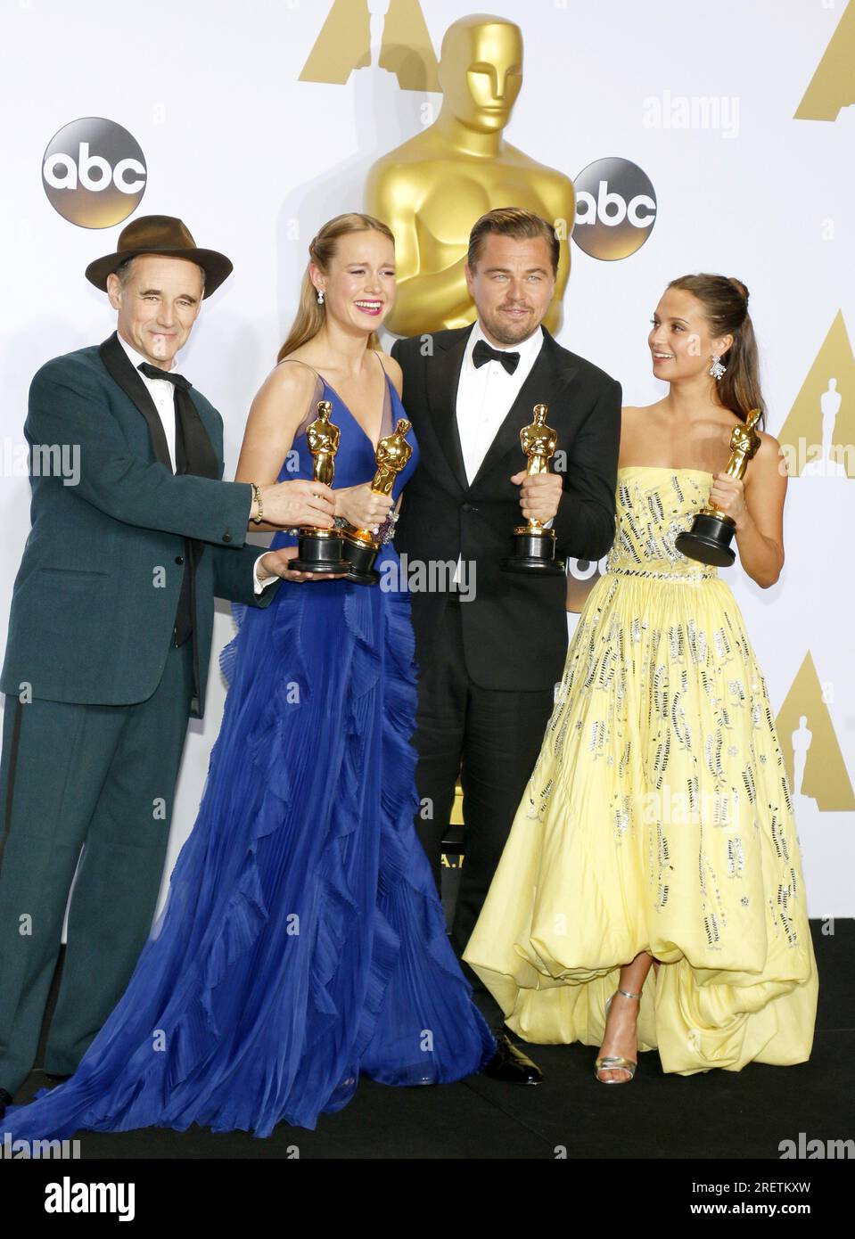 Mark Rylance, Brie Larson, Leonardo DiCaprio and Alicia Vikander at the ...