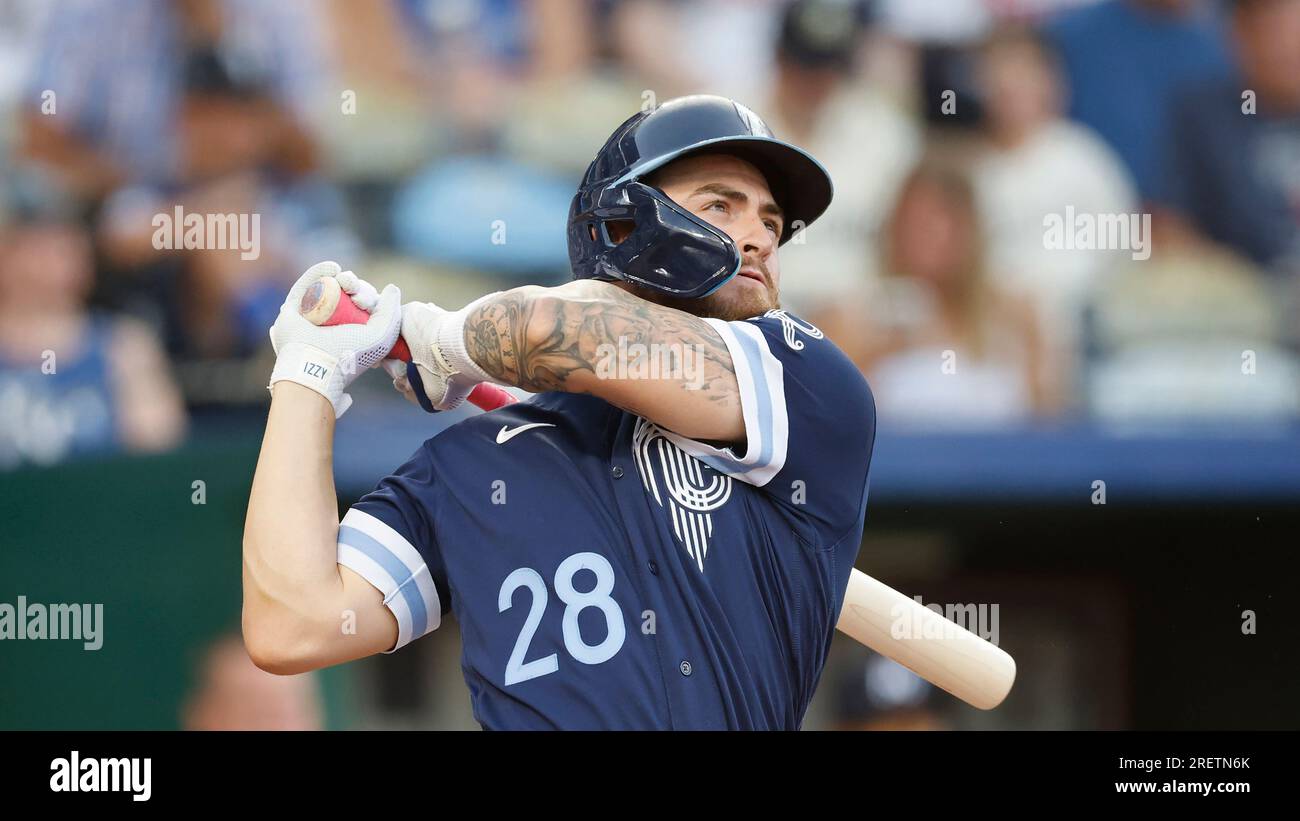 Kansas City Royals' Kyle Isbel during a baseball game against the ...