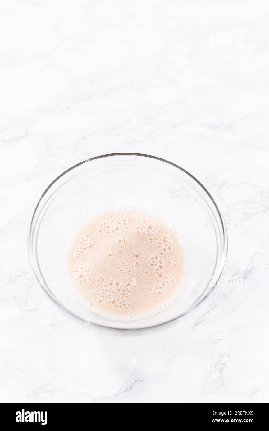 Activating dry yeast Stock Photo - Alamy